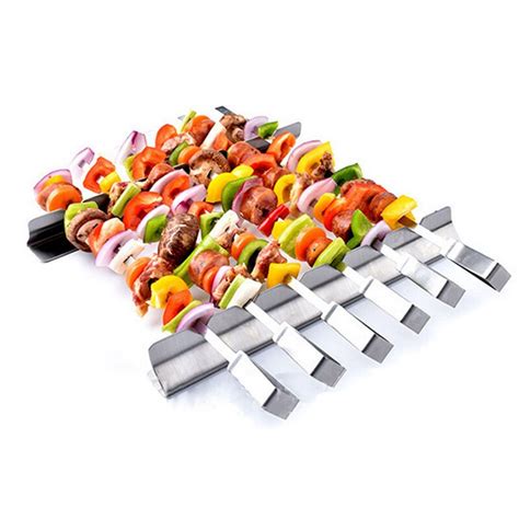 Stainless Steel Bbq Skewers Barbecue Cooking Grill Grandado