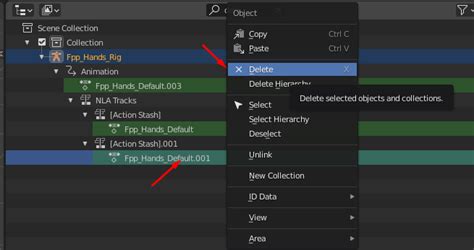 Blender How To Delete Action