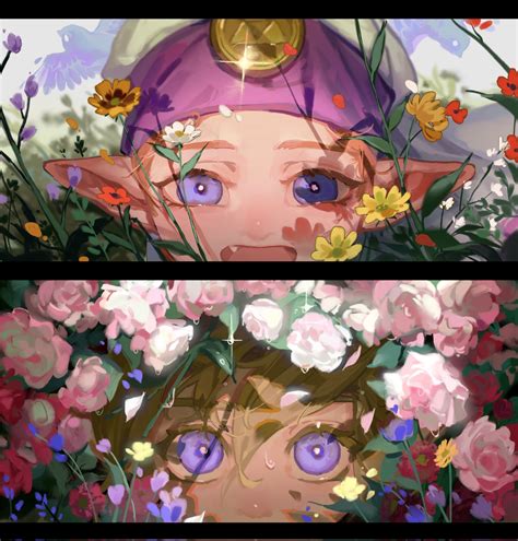 Link Princess Zelda Young Link And Young Zelda The Legend Of Zelda