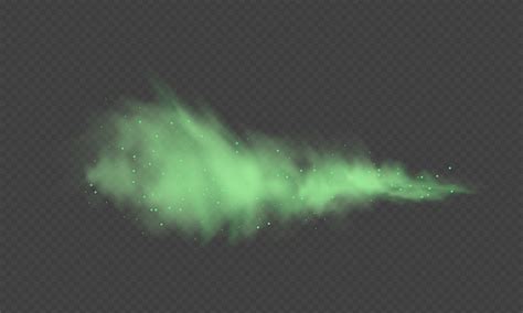 녹색 먼지 녹색 입자가 있는 추상적인 흐림 연기 투명 한 배경에 격리 된 연기 또는 먼지 추상적 신비가스 벡터 일러스트레이션 건조한에 대한 스톡 벡터 아트 및 기타 이미지
