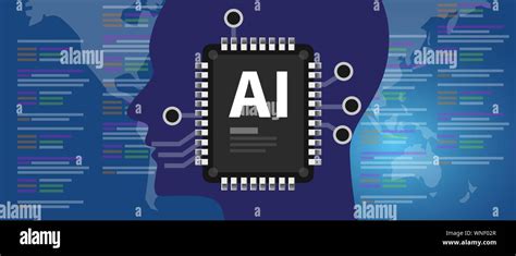 Ai Artificial Intelligence Programming Code Human Brain Connected To