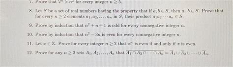 Solved 7 Prove That 2n N2 For Every Integer N5 8 Let S Chegg Com