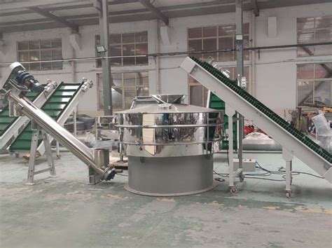 Belt Conveyor Machine 2m Diameter Round Vibrating Screen Machine And Heavy Duty Screw Conveyor