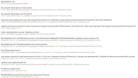Fix Or Start Again My Ha Log Is Full Of Errors And Its All Being A Bit Wonky Configuration