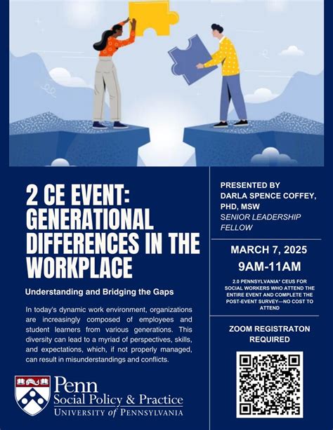 2 Ce Event Generational Differences In The Workplace School Of Social Policy And Practice