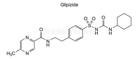 Chemical Structure Of Glipizide Drug Substance Stock Illustration Illustration Of Compound