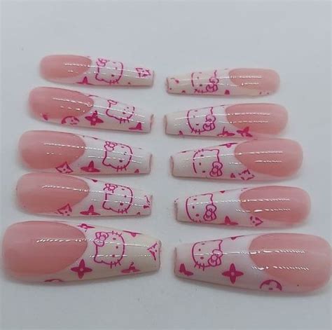 Hello Kitty Nails Long Hello Kitty Nails Pink Hello Kitty Lover Press