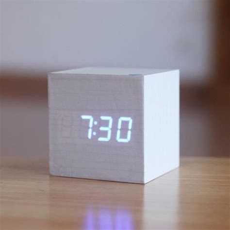Modern And Sleek Digital Wooden Alarm Clock Inspire Uplift Wood