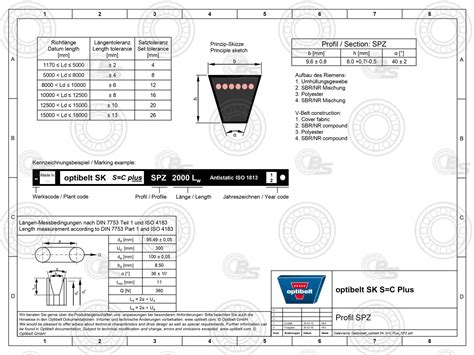 Optibelt Spz 562 Optibelt Sk Metric V Belt W 970 Mm X H 8 Mm