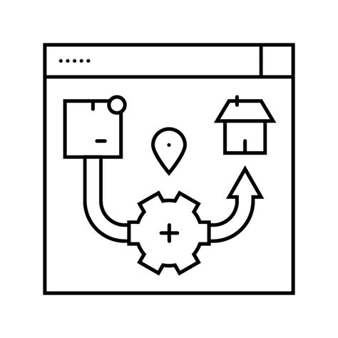 Ecommerce Logistics Logistic Manager Line Icon Vector Illustration