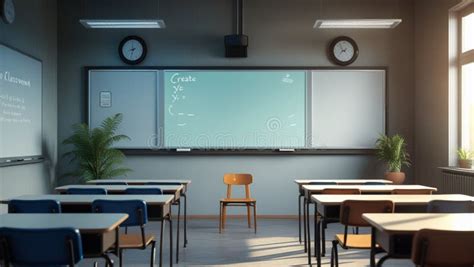 Photorealistic Style Of Modern Classroom Illustration Stock Illustration Illustration Of