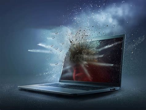 Exploding Laptop Concept Stock Photo Image Of Cybersecurity 317751516