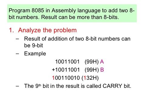 Assembly Language Programming Of 8085