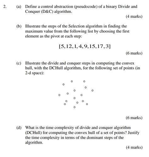 Solved 2 A Define A Control Abstraction Pseudocode Of A
