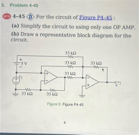 solved problem 4 45ans 4 45 1 ﻿for the circuit of figure
