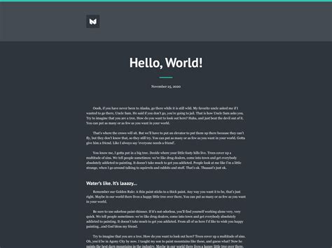 Personal Blog Dark Mode By Corey Megown On Dribbble