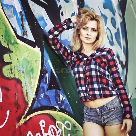 Portrait Of A Young Beautiful Sensual Blonde Girl Stock Image Image