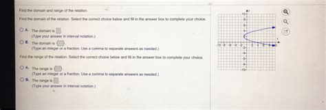 Solved Find The Domain And Range Of The Relation Find The Chegg Com