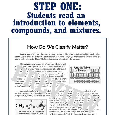 Classifying Matter Introductory Activity Flying Colors Science