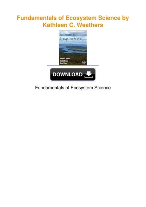 Ppt Fundamentals Of Ecosystem Science By Kathleen C Weathers Powerpoint Presentation Id