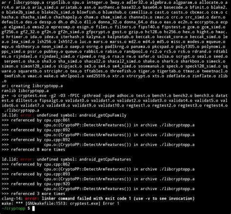Cryptopp Compilation Error With Clang · Termux Termux Packages · Discussion 12061 · Github