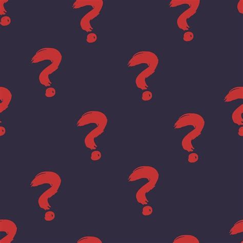 Premium Vector Vector Seamless Pattern Of Question Marks Quiz Background