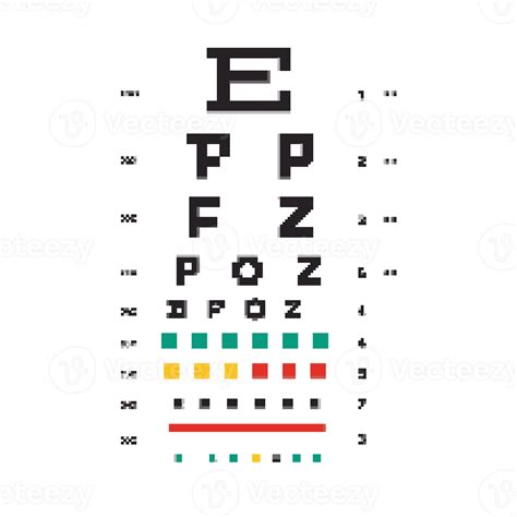 Eye Chart Visual Acuity Test 72639903 Png