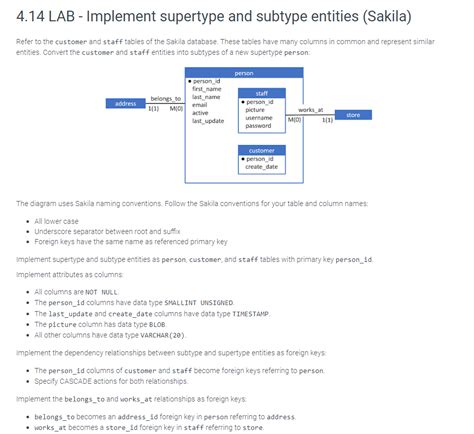 Solved LAB Implement Supertype And Subtype Entities Chegg Com