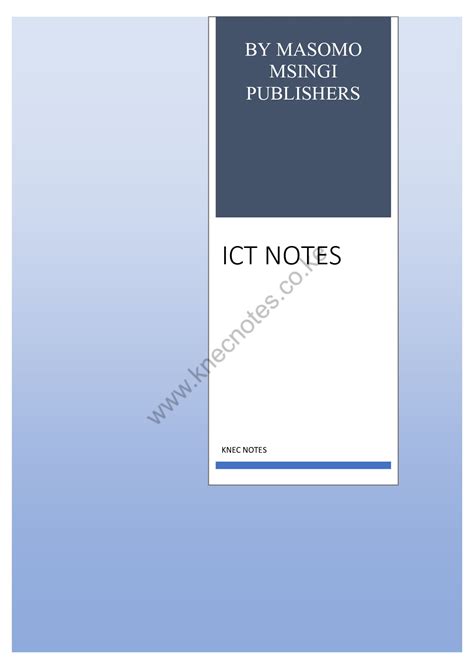 Ict Notes Masomo Msingi Publishers