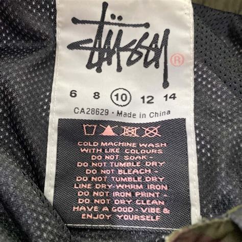 New Year Sale Womens Stussy 1980 Size 10 Camouflage Print Jackets