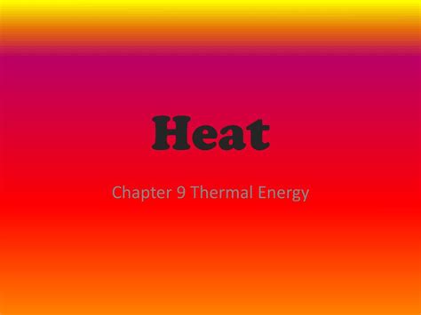 PPT Heat PowerPoint Presentation Free Download ID 2977447