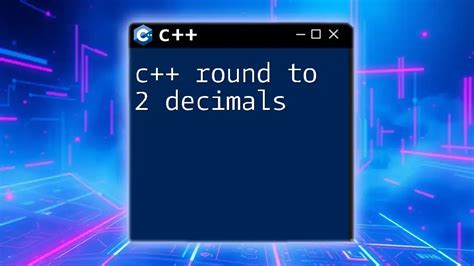 C Round To 2 Decimals A Quick Reference Guide