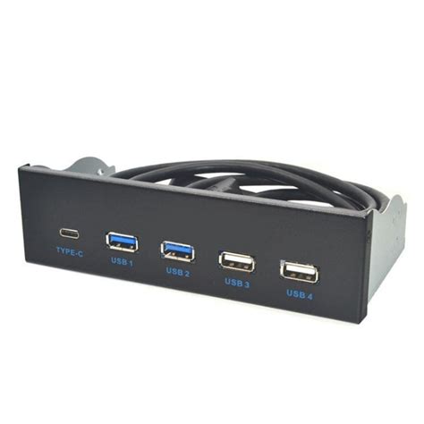 5 25 Inch Usb3 1 Gen2 Front Panel Usb Hub 2 Ports Usb3 0 2 Ports Usb2 0 1 Port Type C With Type