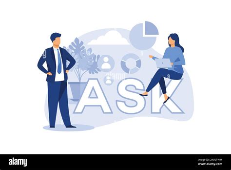 Vector Illustration Concept Illustration Of Frequently Asked Questions People Around