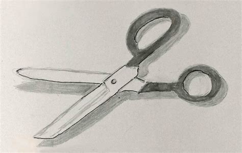Scissors Pencil Drawing At Luis Silva Blog