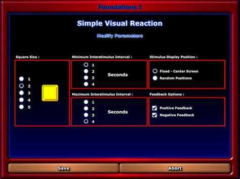 Psscogrehab English Simple Visual Reaction Psychological Software