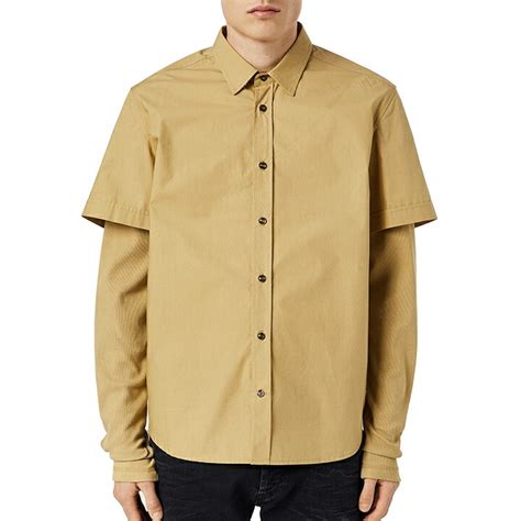 【楽天市場】 Diesel ディーゼル メンズ フェイクレイヤード 重ね着風 コットン 長袖シャツ【s Marley A】【サイズxs】【1サイズ程大きめのサイズ感】【ベージュ】die M T