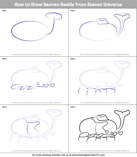 How To Draw Heaven Beetle From Steven Universe Steven Universe Step By Step