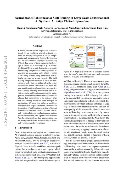 Neural Model Robustness For Skill Routing In Large Scale Conversational Ai Systems A Design