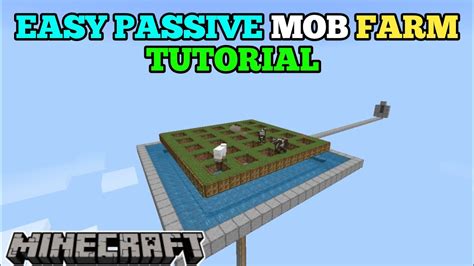How To Make Simple Passive Mob Farm Tutorial In Minecraft 120 Mcpe Bedrock Edition Java