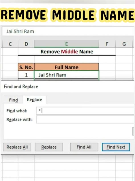 Remove Middle Name In Excel Excel Ytshorts Shorts Viralshorts Youtubeshorts Tricks Tips