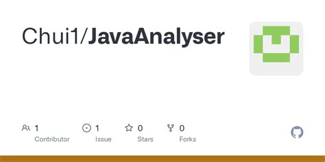 GitHub Chui1 JavaAnalyser
