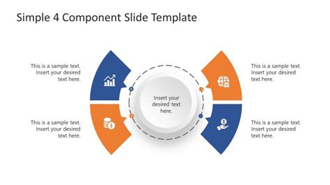 4 components powerpoint diagram core element slidemodel