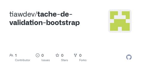 Github Tiawdevtache De Validation Bootstrap