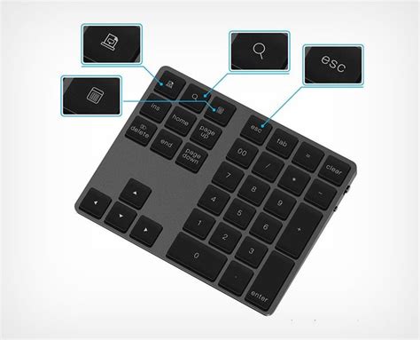 External Numpad With USB Hub And Shortcut Keyboard