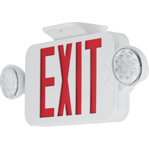 Progress Lighting Exit Signs Red Led Battery Operated Exit Light At