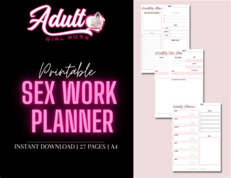 Sex Worker Planner Printable Adult Girl Boss