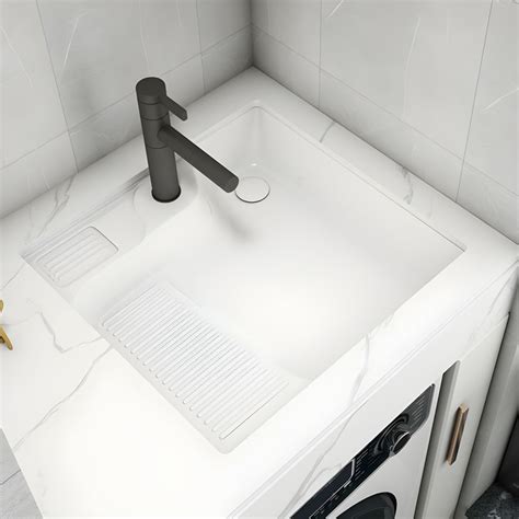 Undermount Modern Rectangular Ceramic Bathroom Sink Fade Resistant