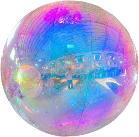 Inflatable Mirror Ballsilver And Gold And Iridescent Giant