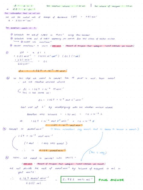 Week 6 Pre Lab Question That I Got Wrong Explanation Pdf Enzyme Physical Chemistry